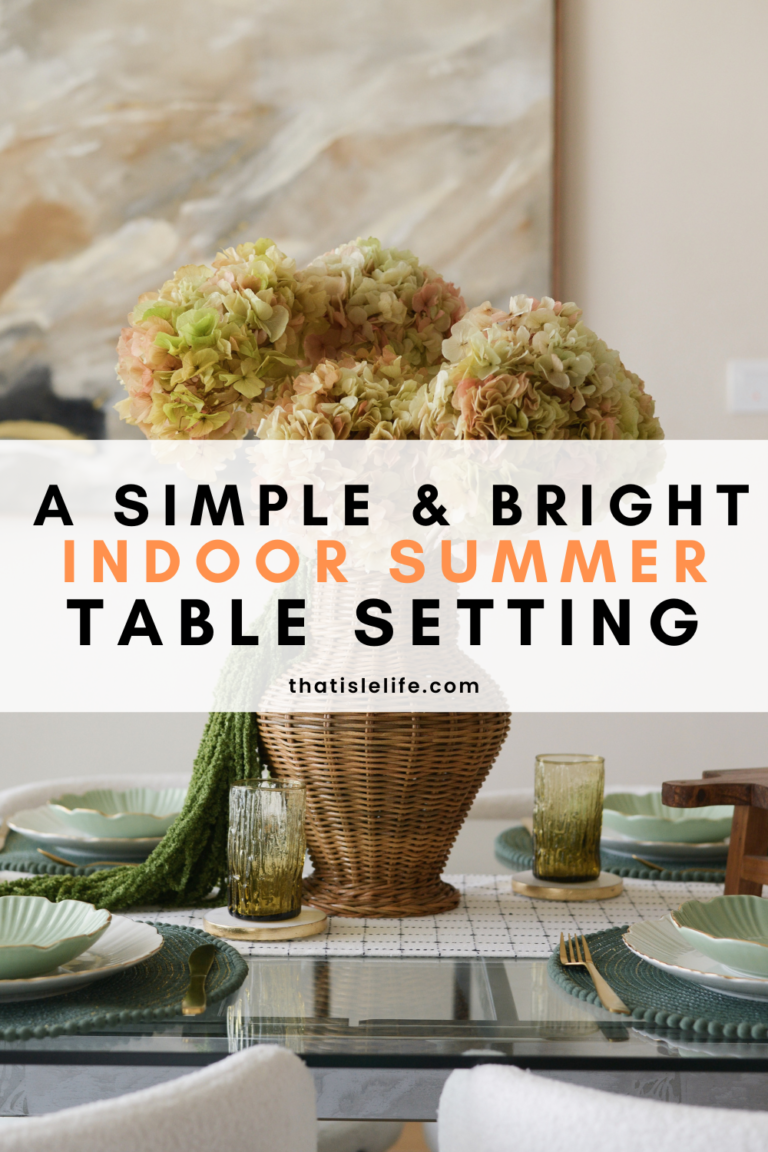 A Simple & Bright Indoor Summer Table Setting